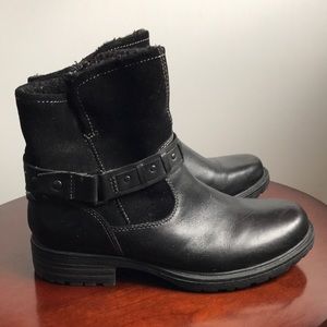 Earth | Shoes | Earth Boots Black Leather And Suede With Silver Studded ...